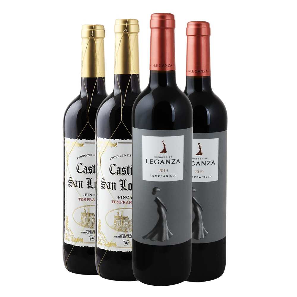 Kit 4 Vinhos Espanhol Tempranillo Vai Vinho